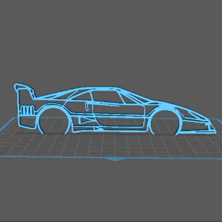 3D Printable Farrari - F40 L by Paul Wust