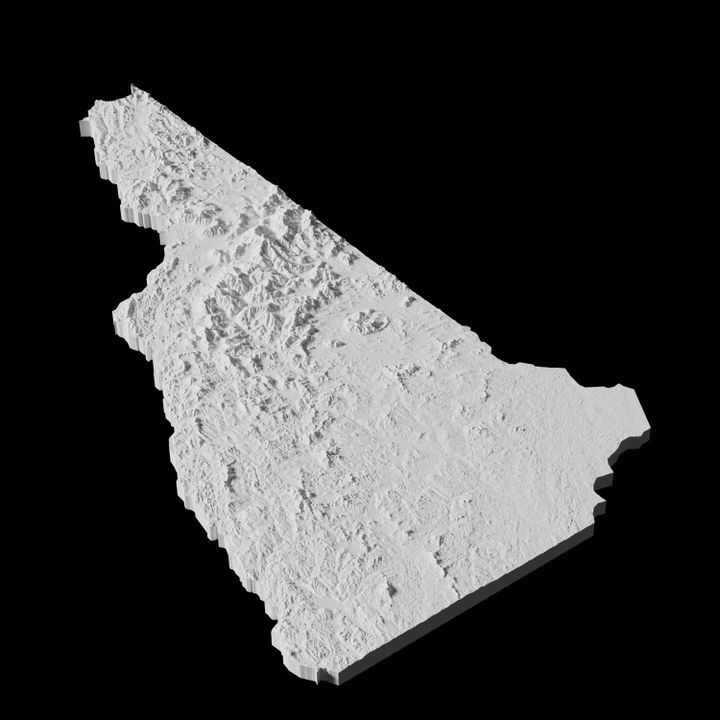 3D Printable USA State of New Hampshire Topographic Map - 3D Terrain ...
