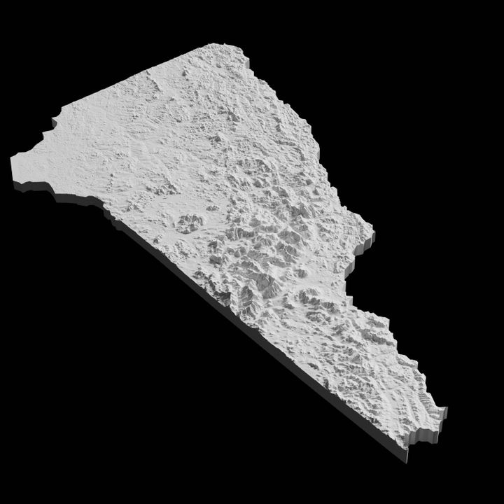 3D Printable USA State of New Hampshire Topographic Map - 3D Terrain ...