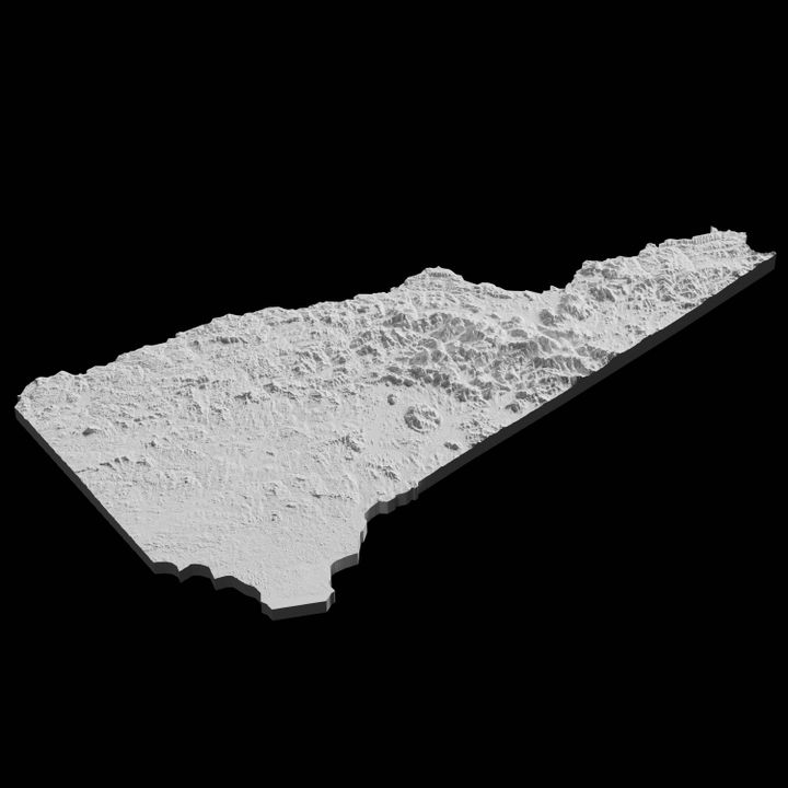 3D Printable USA State of New Hampshire Topographic Map - 3D Terrain ...