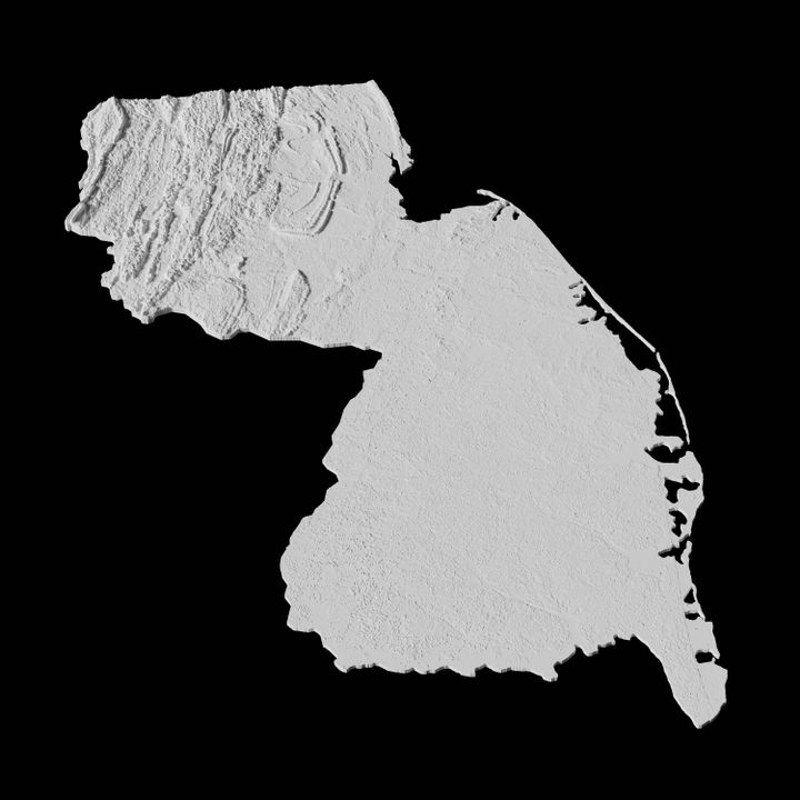 3D Printable USA State of New Jersey Topographic Map - 3D Terrain ...