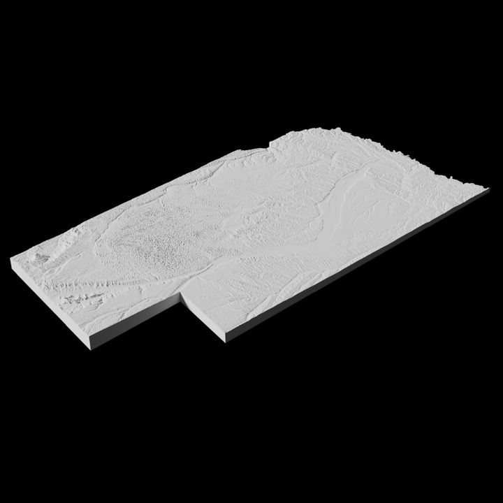 3D Printable USA State of Nebraska Topographic Map - 3D Terrain ...