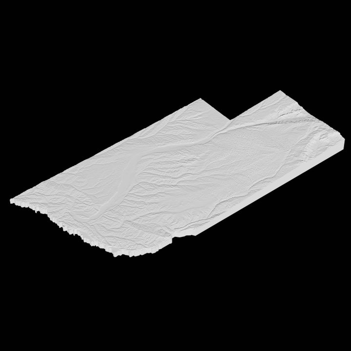 3D Printable USA State of Nebraska Topographic Map - 3D Terrain ...