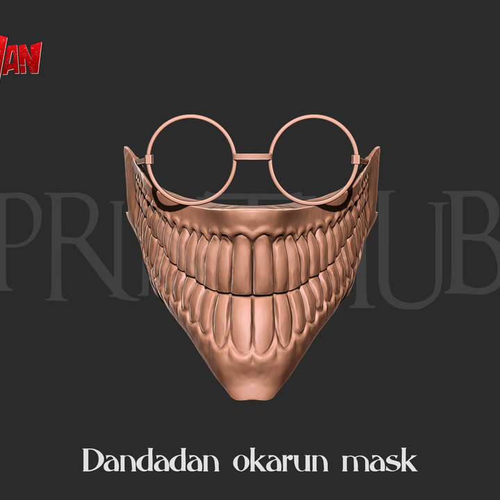 3D Printable Okarun High Quality Mask - Cosplay by Printhub