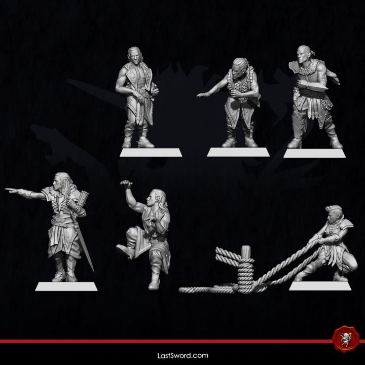 3D Printable Fallen Lineage Bireme and Crew by LastSword Miniatures