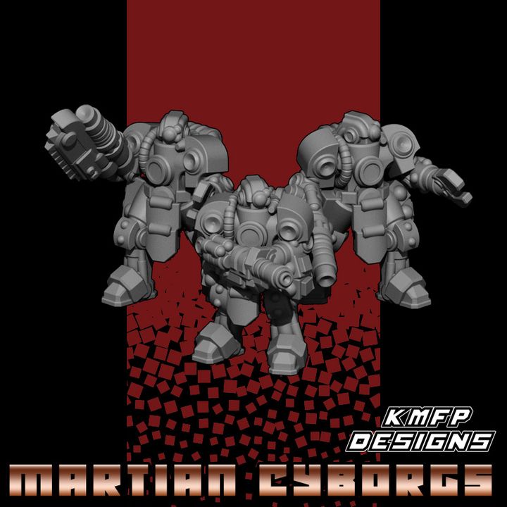 3D Printable Martian Cyborg Battle Thralls by KMFP Designs
