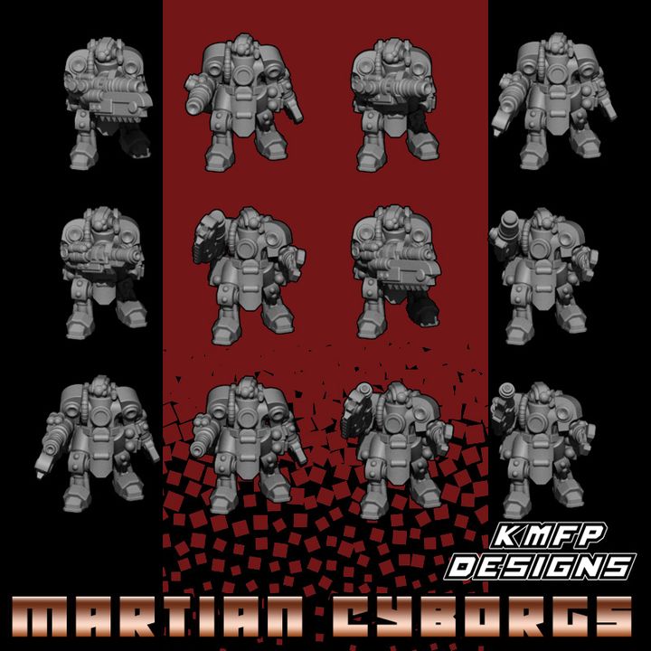 3D Printable Martian Cyborg Battle Thralls by KMFP Designs