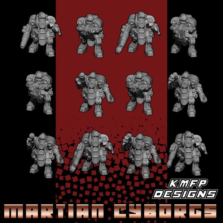 3D Printable Martian Cyborg Battle Thralls by KMFP Designs