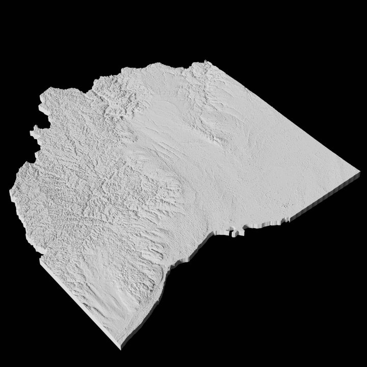 3D Printable USA State of Ohio Topographic Map - 3D Terrain Elevation ...