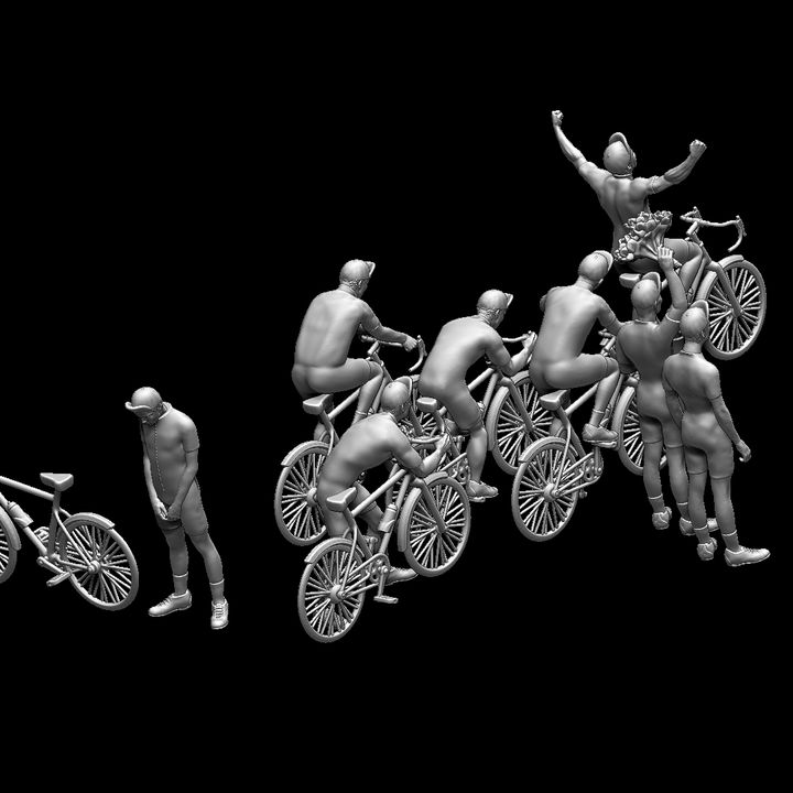 3D Printable cyclists by 3Dimontis