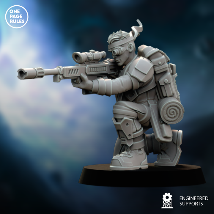 3D Printable Star Quest - Human Pathfinder by One Page Rules