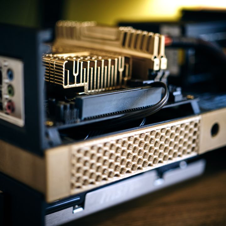 3D Printable Mini ITX Open Frame Desktop PC Case by S S