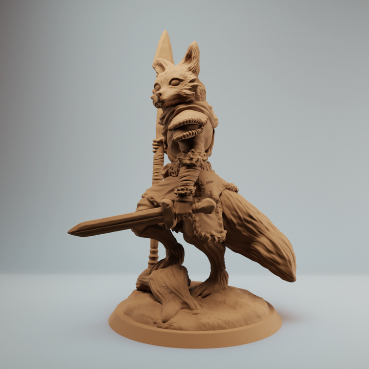 3D Printable Fox scout or ranger set of 4 miniatures - pre supported by ...