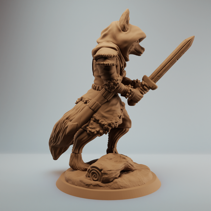3D Printable Fox scout or ranger set of 4 miniatures - pre supported by ...