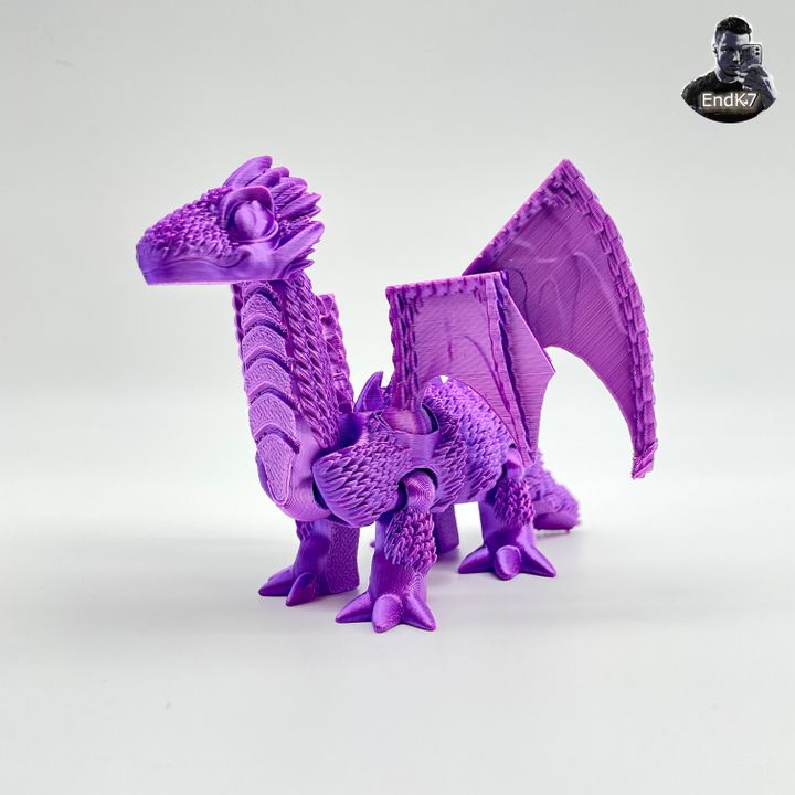 3D Printable Big Scaly Dragon with Wings! - Articulated - no supports ...