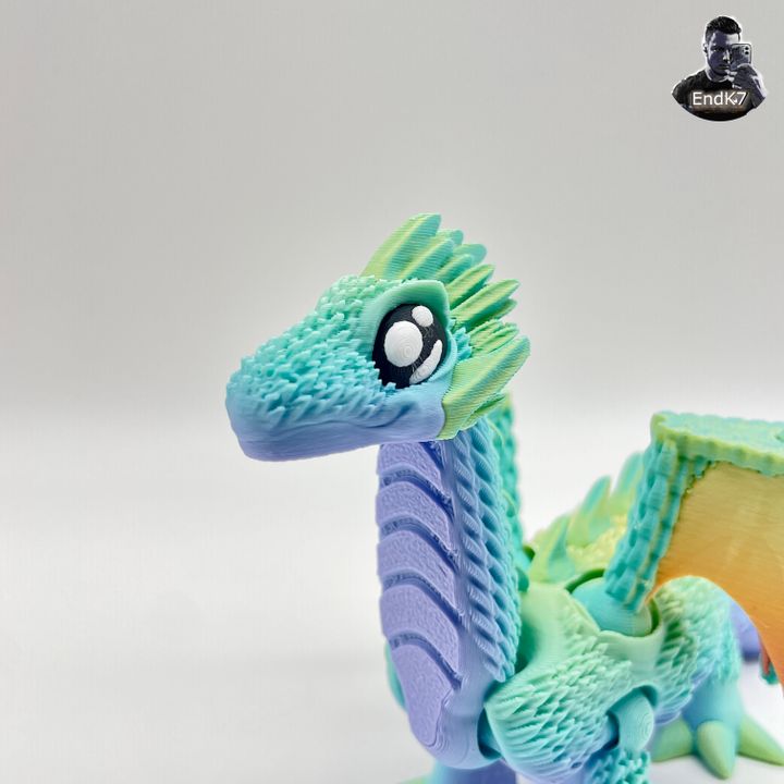 3D Printable Big Scaly Dragon with Wings! - Articulated - no supports ...