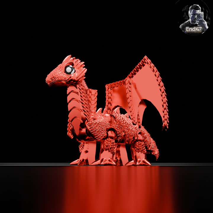 3D Printable Big Scaly Dragon with Wings! - Articulated - no supports ...