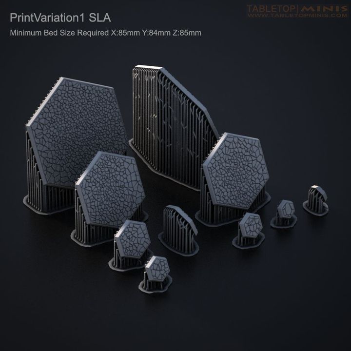 3D Printable Cobble Stone Hexagonal Base by TableTopMinis