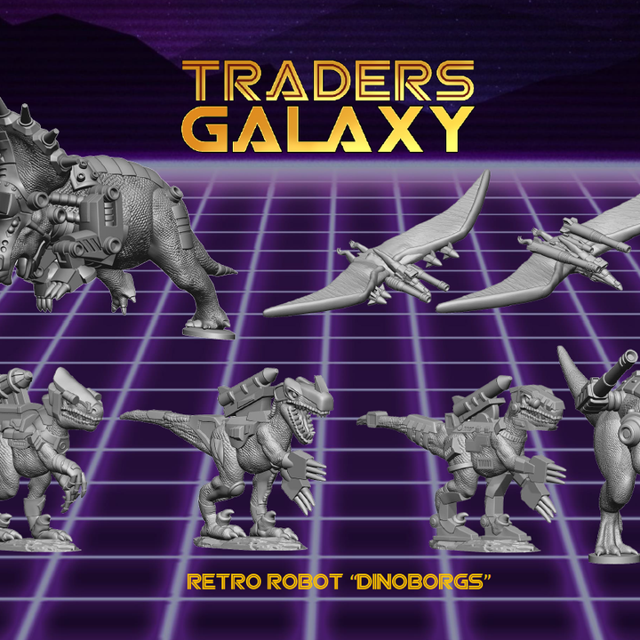 3D Printable Bot War Dinoborgs Part 2 by Traders Galaxy Miniatures and ...