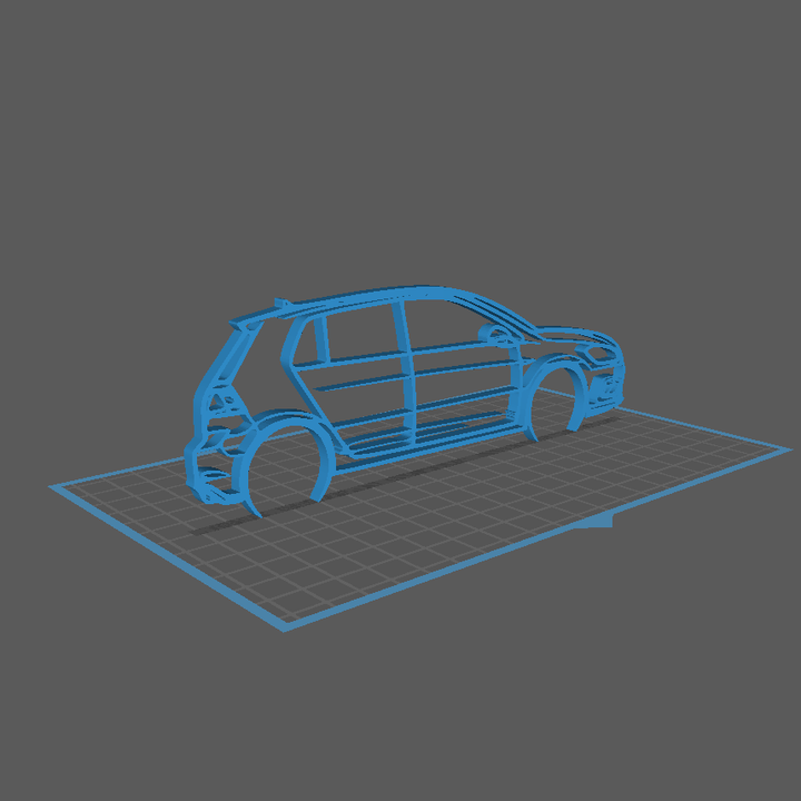 3D Printable Volkswagen - Golf 7.5 R by Paul Wust