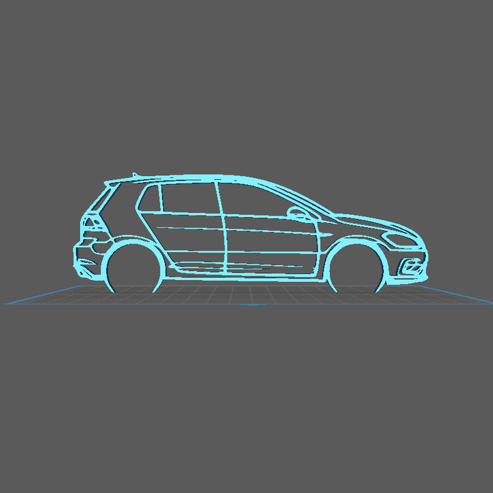 3D Printable Volkswagen - Golf 7.5 R by Paul Wust