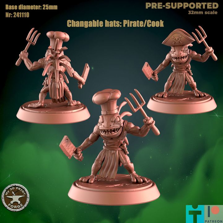 3D Printable Murloc Captain Cokie Attack by My3DPrintForge