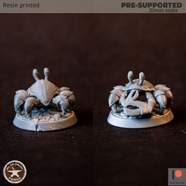 3D Printable Crabs Three model pack by My3DPrintForge