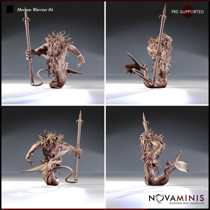 3D Printable Merrow Warrior 04 by NOVAMINIS