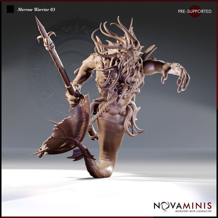 3D Printable Merrow Warrior 03 by NOVAMINIS