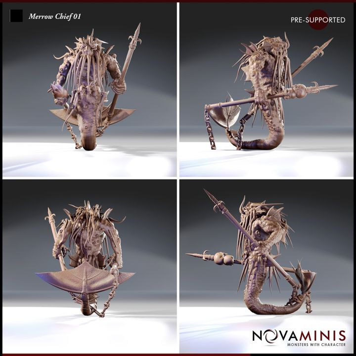 3D Printable Merrow Chief 01 by NovaMinis