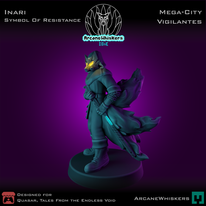 3D Printable Inari, Symbol of Resistance by Arcane Whiskers