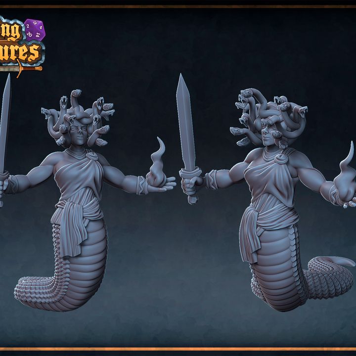 3D Printable Medusa by Jacob Olsson - Roleplaying & Miniatures