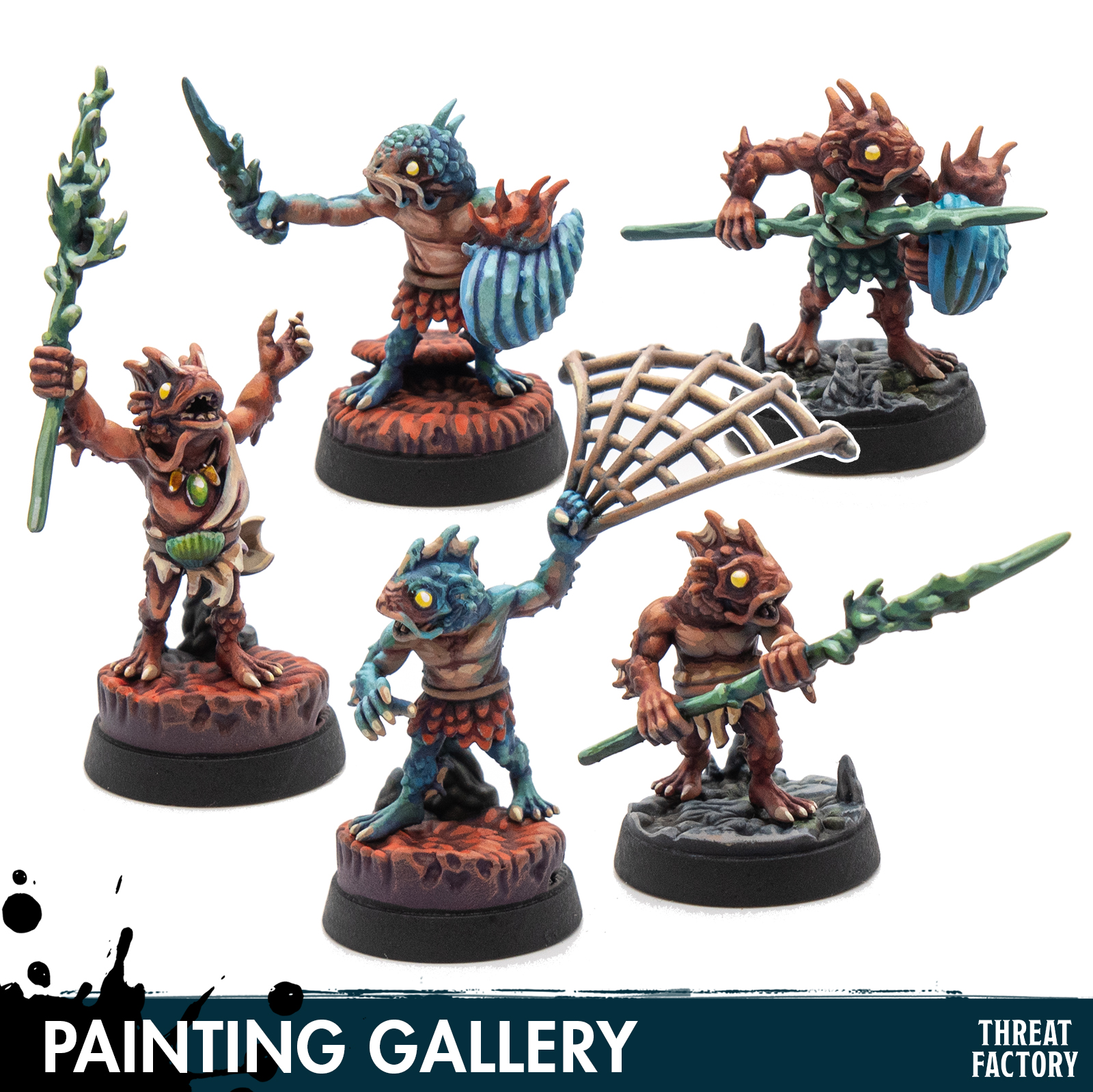 3D Printable Kuo-toa warband by Threat Factory