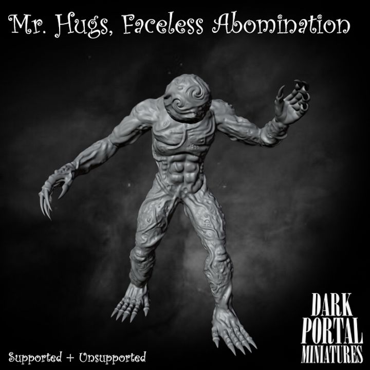 3D Printable Mr. Hugs, Faceless Abomination by Dark Portal Miniatures