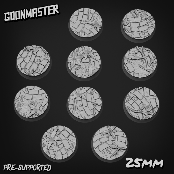 3D Printable Jungle Ruin Base Set by Goon Master