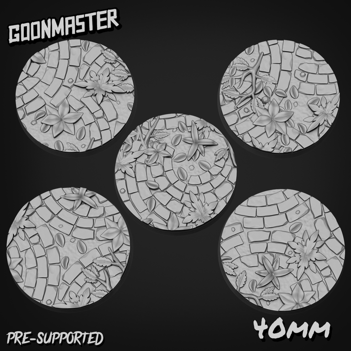 3D Printable Jungle Ruin Base Set by Goon Master