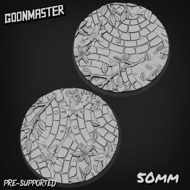 3D Printable Jungle Ruin Base Set by Goon Master