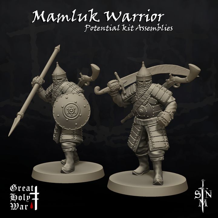3D Printable Great Holy War: Mamluk Warrior by Sir Nicholas Miniatures