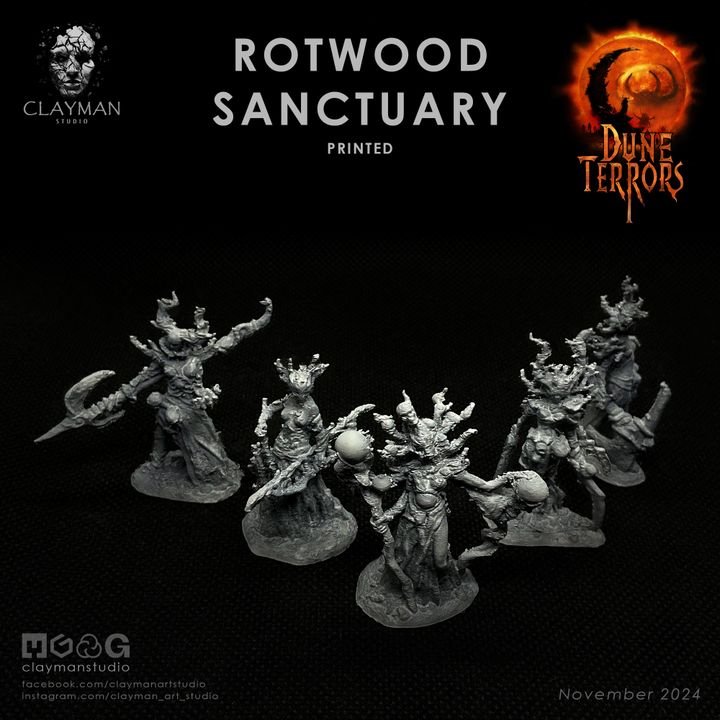 3D Printable Sentinel Dryads of Rotwood - 32mm - 75mm by Clayman Studio
