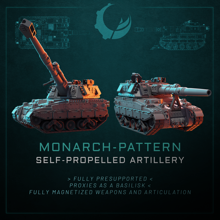 3D Printable Monarch-Pattern Self-Propelled Artillery by Maelstrom ...