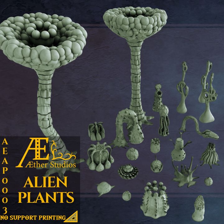 3D Printable AEAP0003 - Alien Plants by Aether Studios