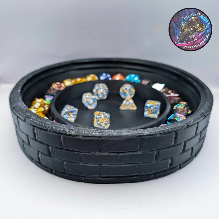 3D Printable Dice Rolling Tray Container by Kirsten M