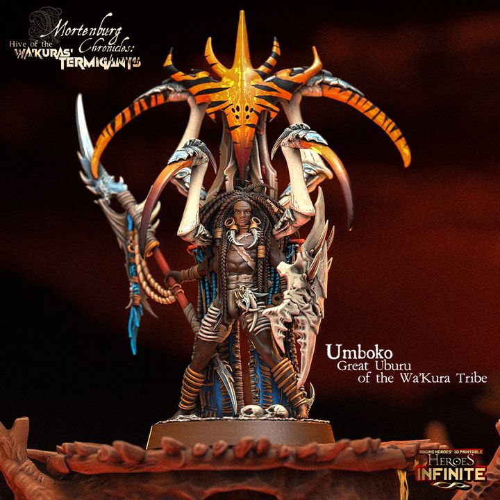 3D Printable Umboko, Great Uburu of the Wa'Kura Tribe by Heroes Infinite
