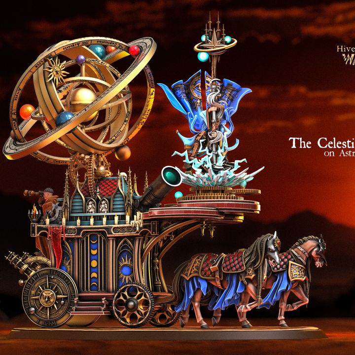 3D Printable The Celestial Grand Master on Astronomical Carriage by ...