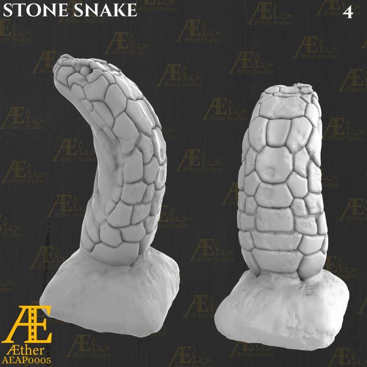 3D Printable AEAP0005 - Stone Snakes by Aether Studios