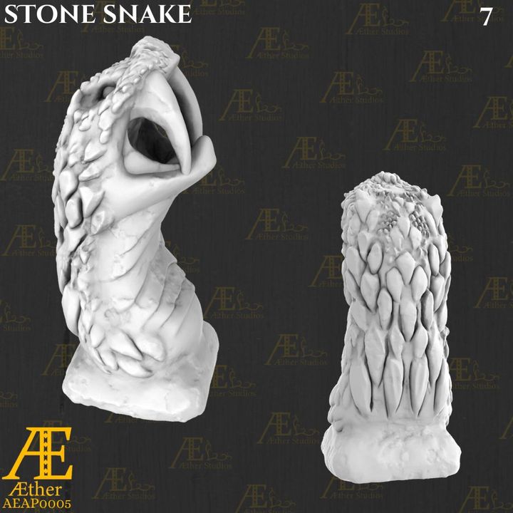 3D Printable AEAP0005 - Stone Snakes by Aether Studios