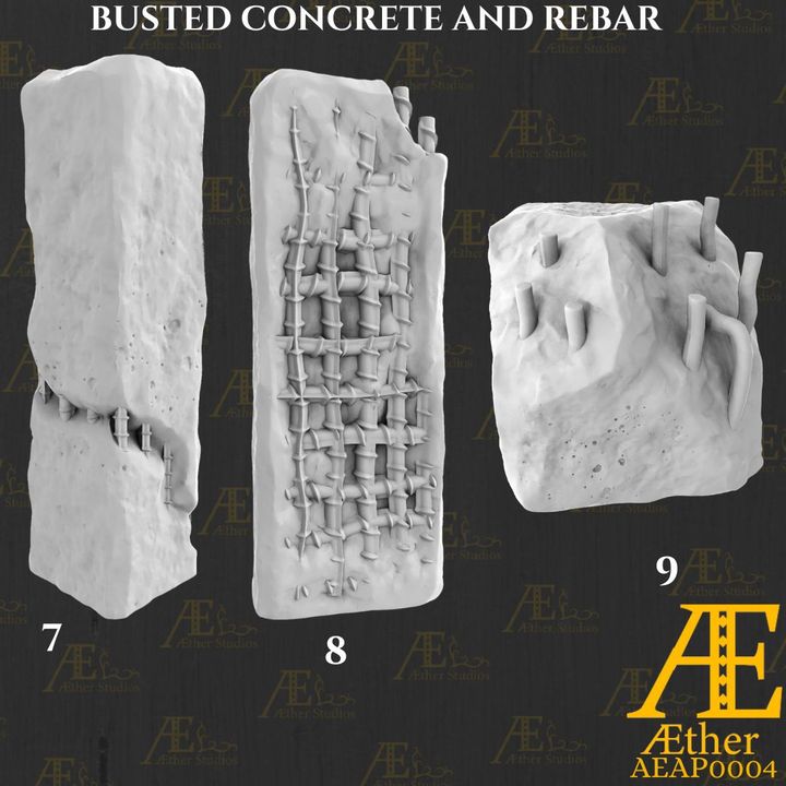 3D Printable AEAP0004 - Broken Concrete by Aether Studios