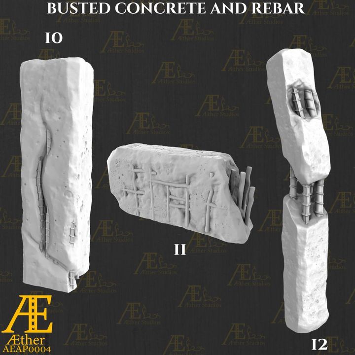 3D Printable AEAP0004 - Broken Concrete by Aether Studios