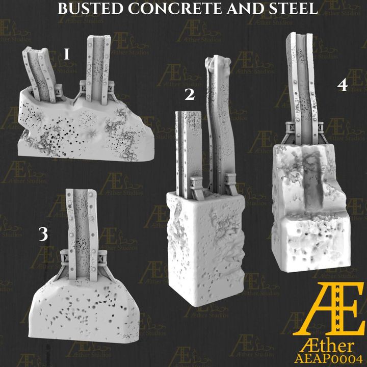 3D Printable AEAP0004 - Broken Concrete by Aether Studios