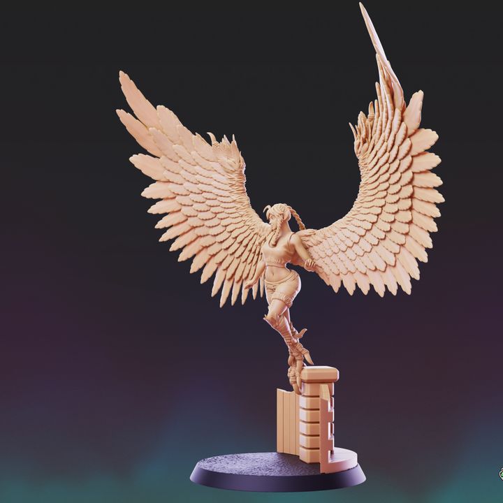3D Printable Modern Harpies - Pose 3 + Pinup by PSMiniatures